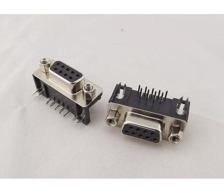 10x D-Sub DB9 9 Pin RS232 Serial Female Jack Right Angle PCB Solder Co ...