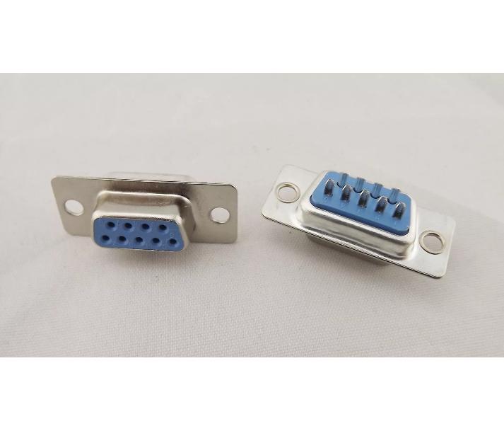 10x DB9 D-SUB 9 Pin RS232 Serial Female Socket PCB Solder Type Connect ...