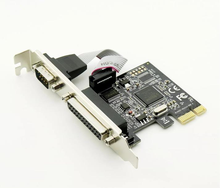 PCI-E Express to RS232 Serial Port COM DB25 Printer Parallel Port LPT ...