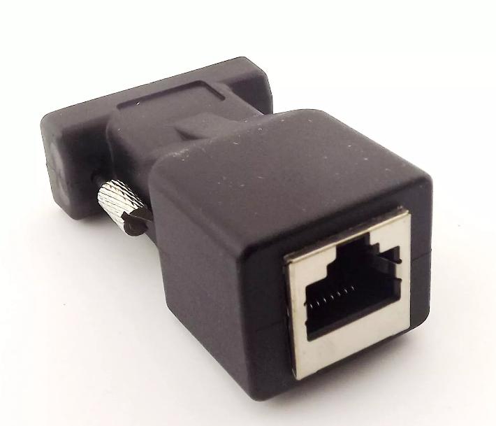 RJ45 Female to DB15 Serial VGA Male Network Cable Converter Connector ...