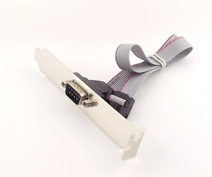 Serial DB9 Male RS232 COM Port to IDC 10pin Cable with Bracket For PC ...