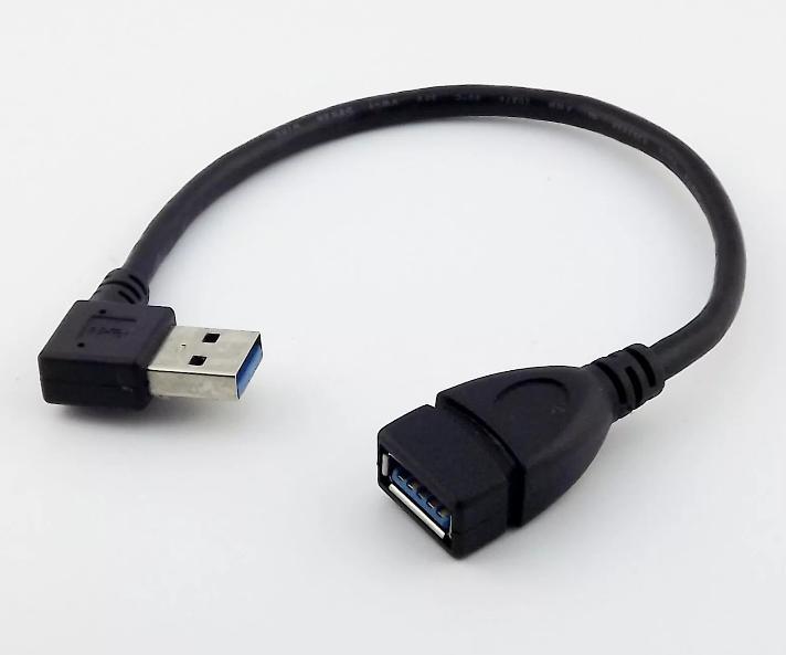 USB 3.0 Type A 90 Degree Left Angled Male to Female Extension Data Ada ...